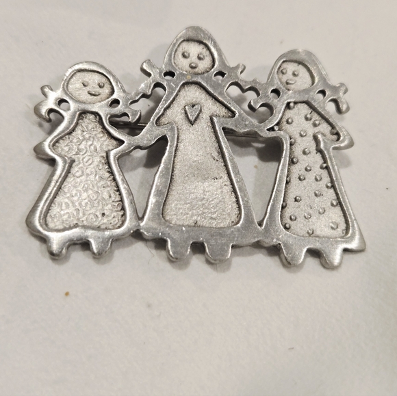 Cynthia Webb | Jewelry | Handmade Three Sisters Pewter Broochby ...